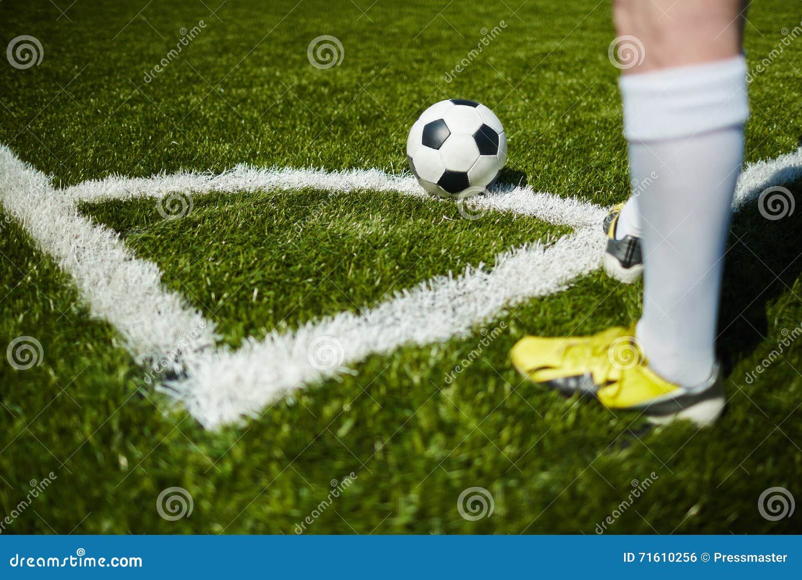 Corner kick stock photo. Image of play, kick, player - 71610256