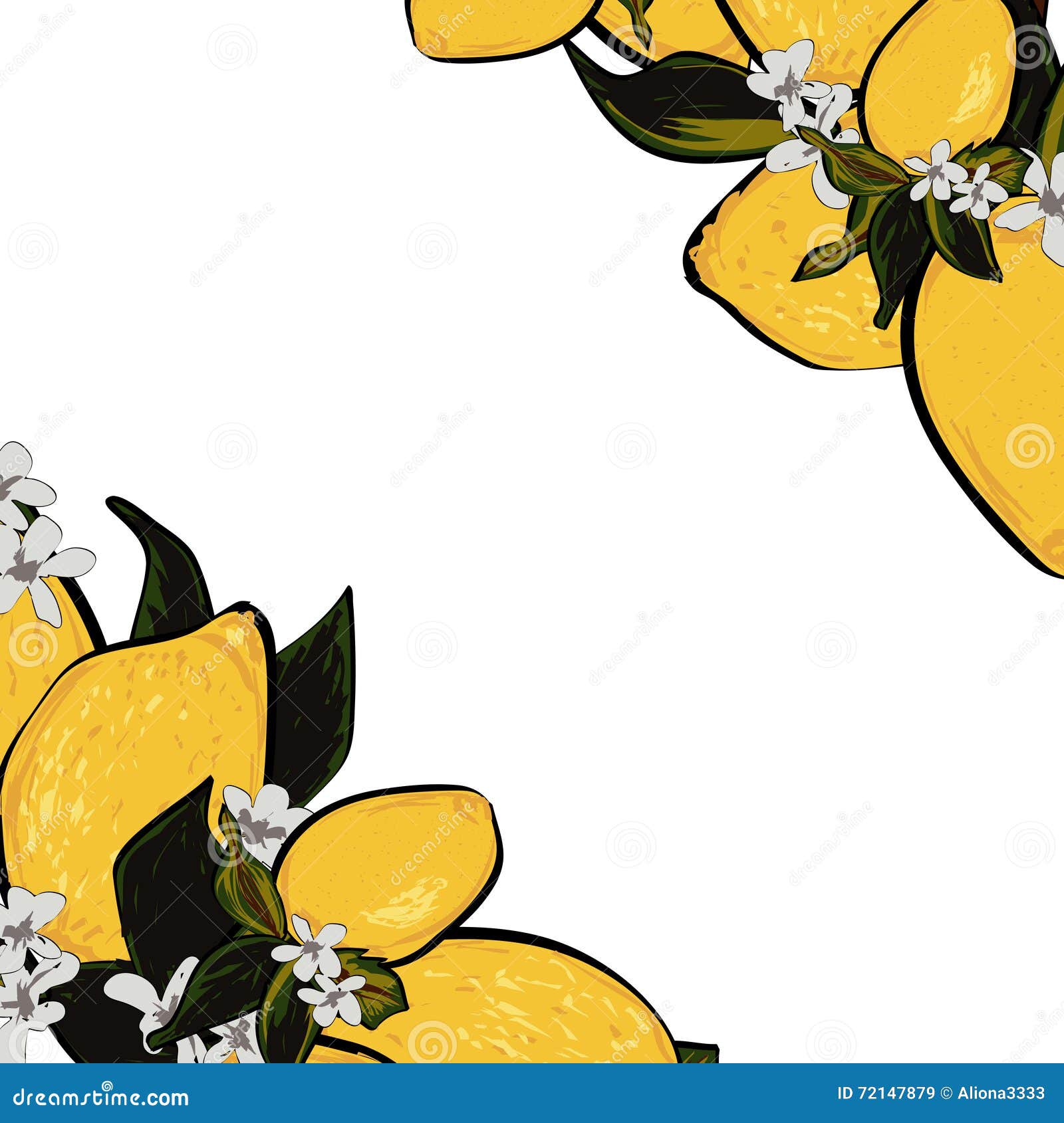 Corner lemon template stock vector. Illustration of decorative - 72147879