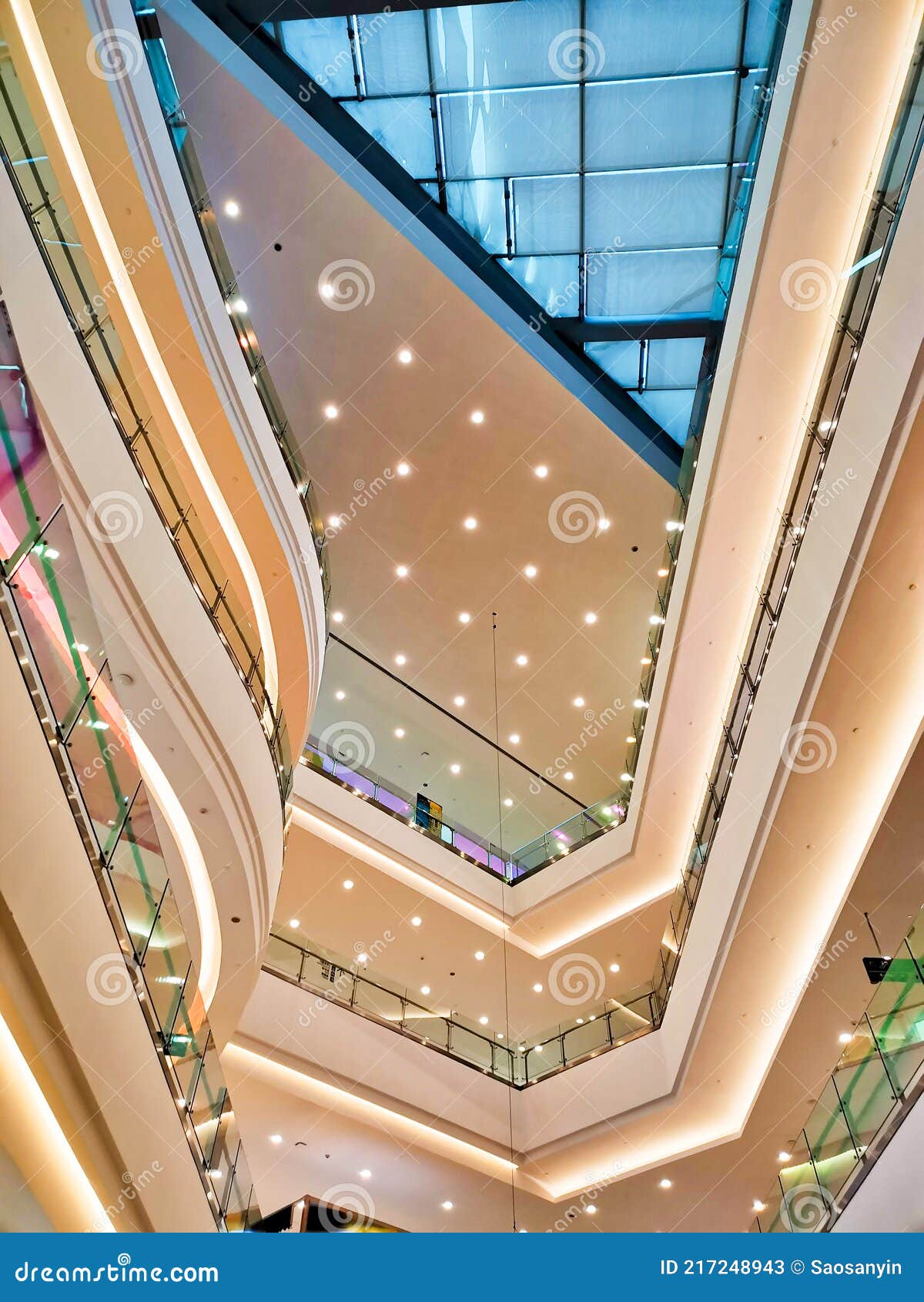 A corner of a mall stock image. Image of design, looking - 217248943