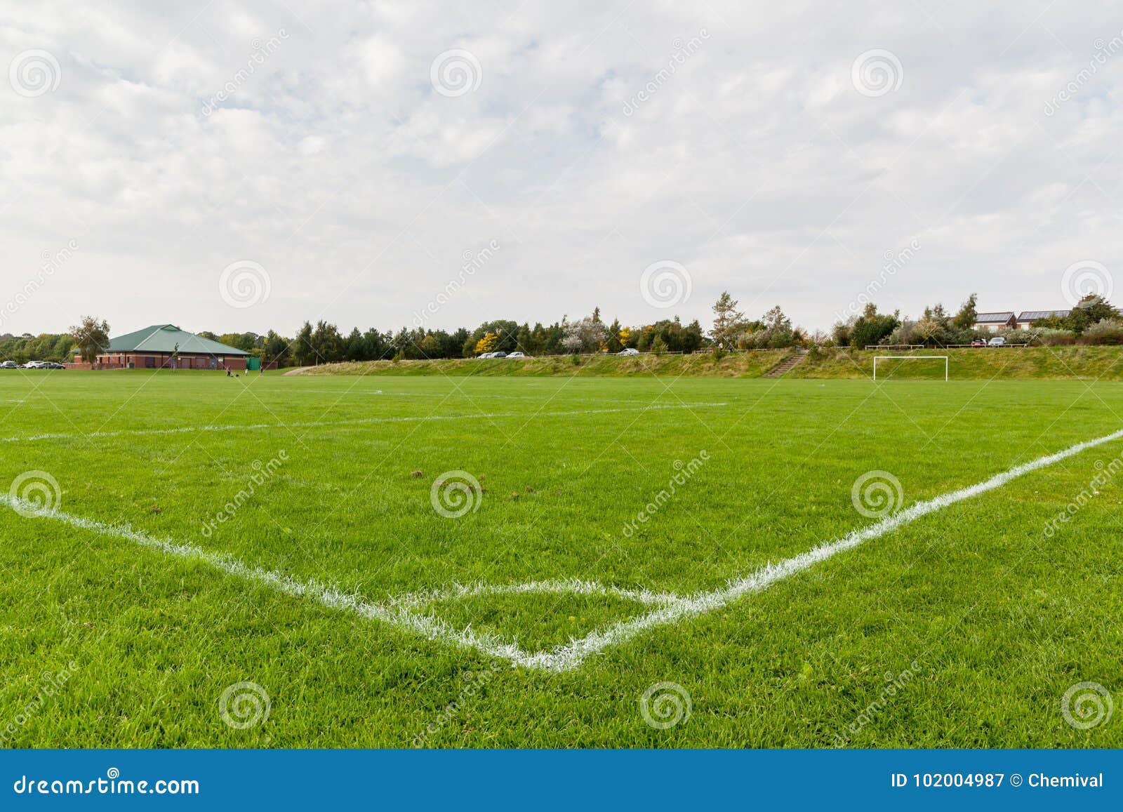 The Corner Of Football Field Background Royalty-Free Stock Photo ...