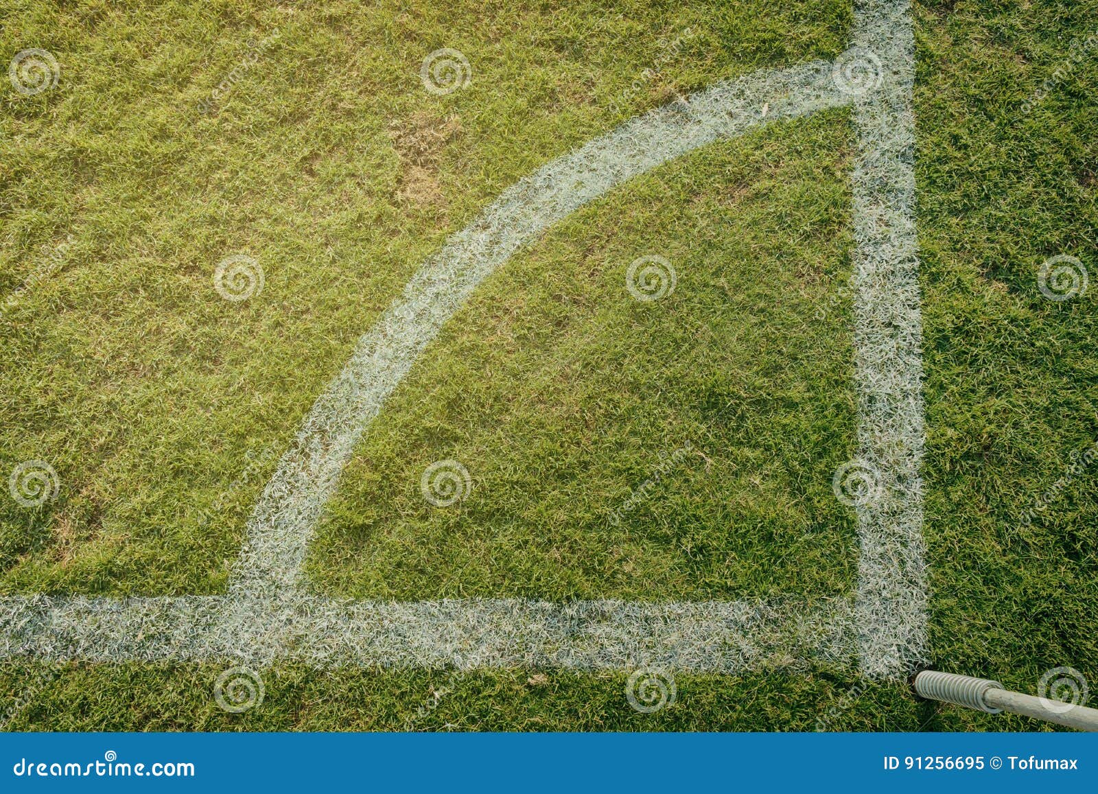 Corner marker line stock image. Image of line, pitch - 91256695