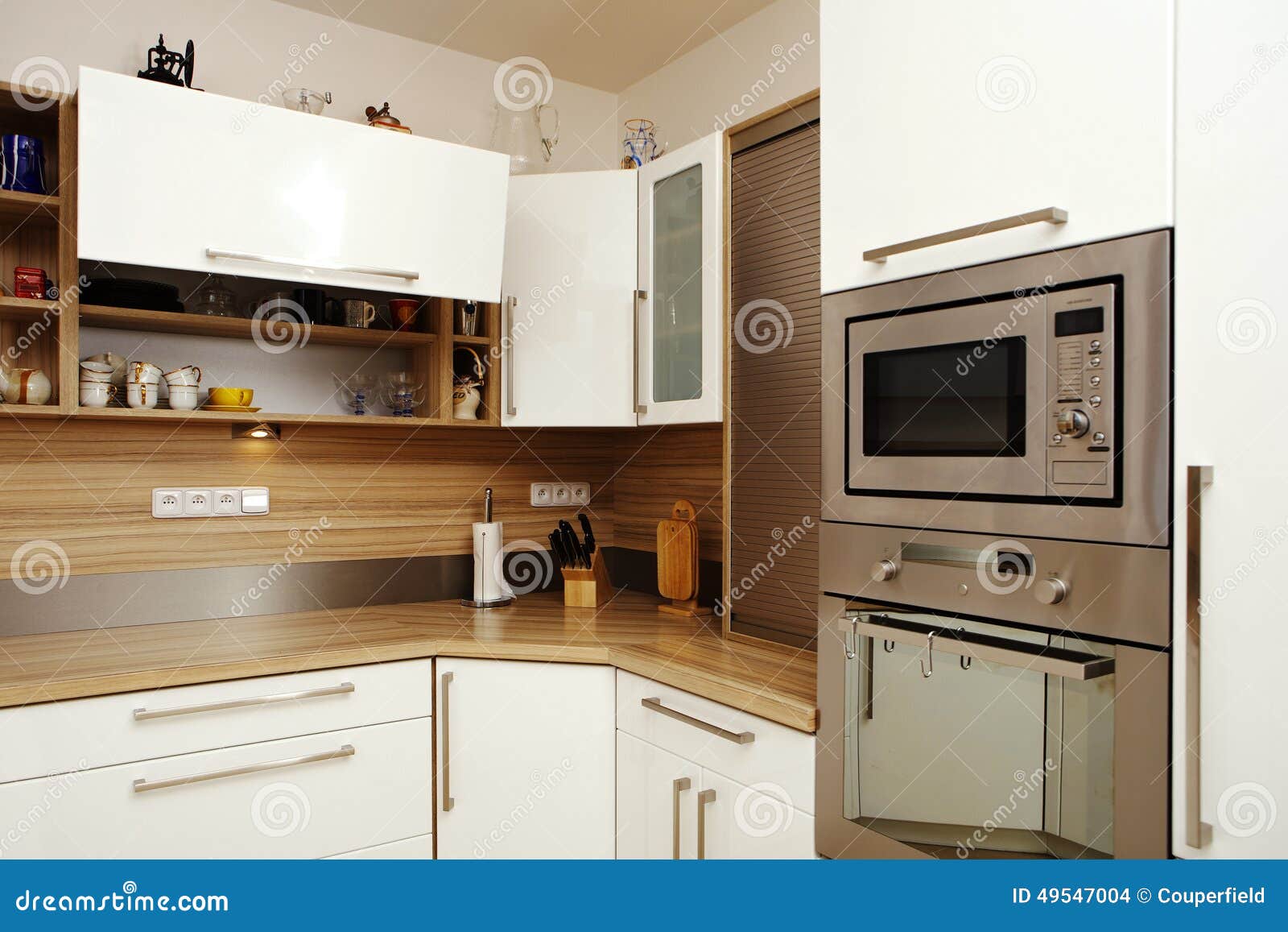 Corner of moder kitchen stock photo. Image of installation - 49547004