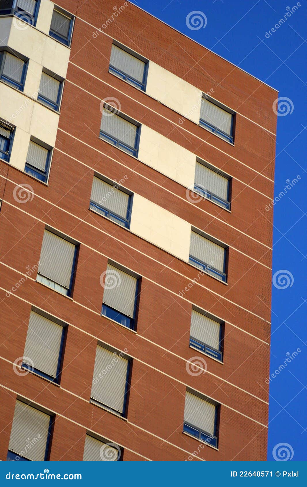 Corner of a Modern Building Stock Image - Image of architectonic ...
