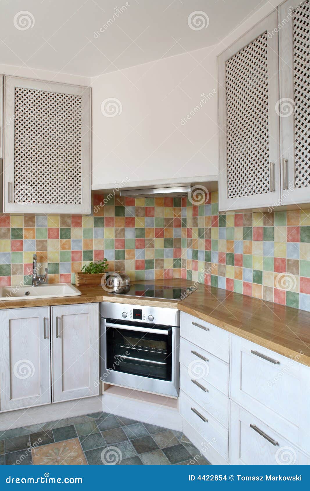 Corner of modern kitchen stock photo. Image of chair, inviting - 4422854