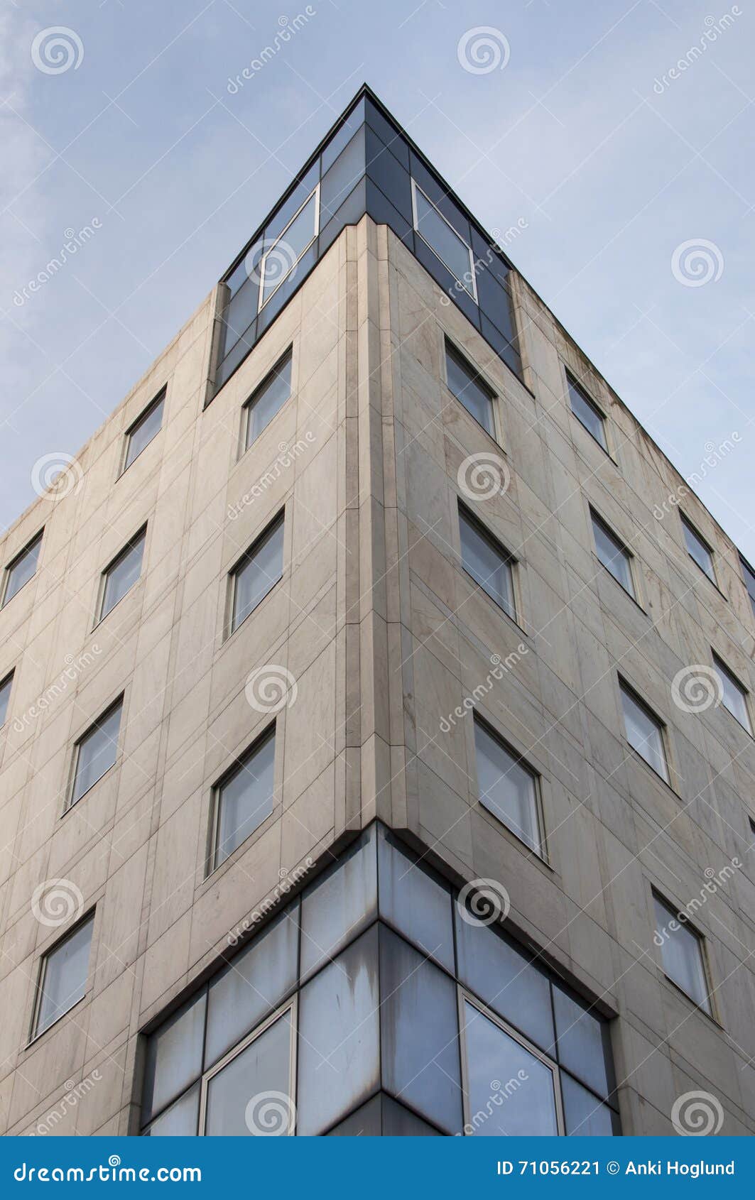 Corner of a Moderna Building Stock Image - Image of architecture, three ...