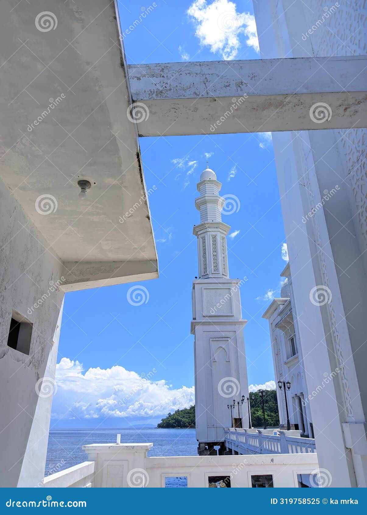 Corner of the mosque stock image. Image of mosque, blue - 319758525