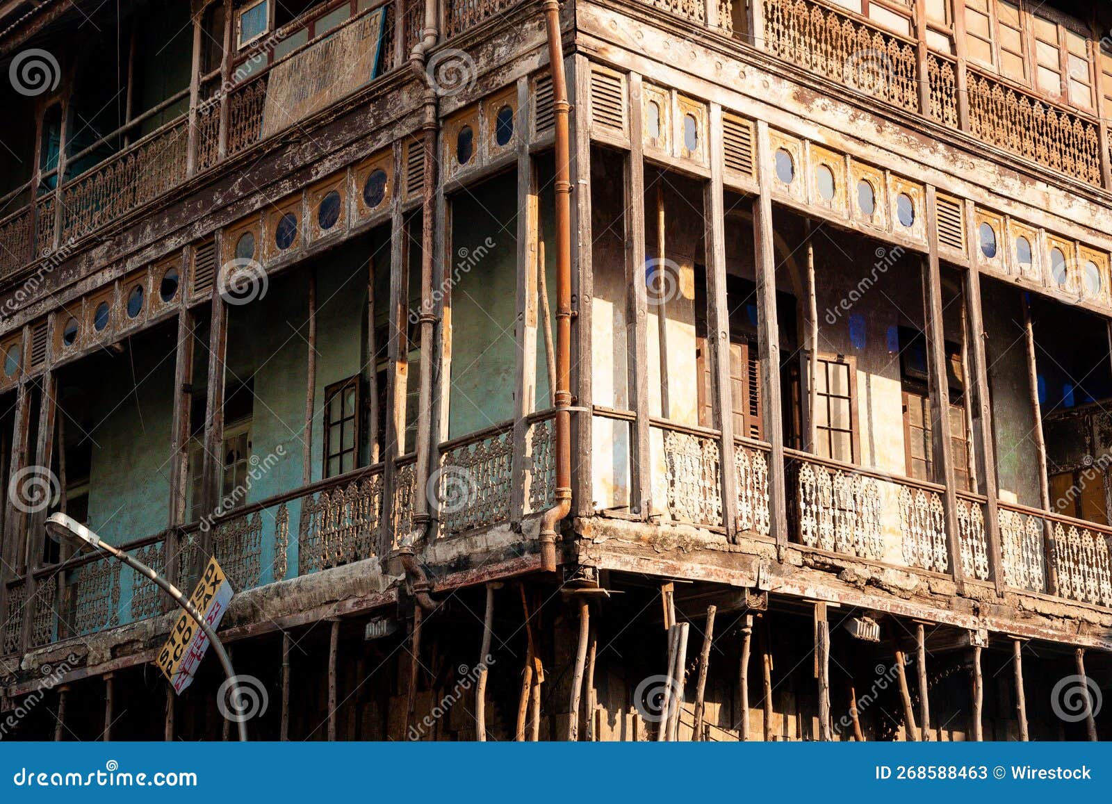 Corner of an old building stock image. Image of traditional - 268588463