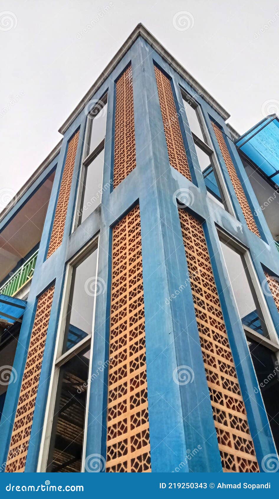 Corner Ornament of the Building Stock Image - Image of skyscraper ...