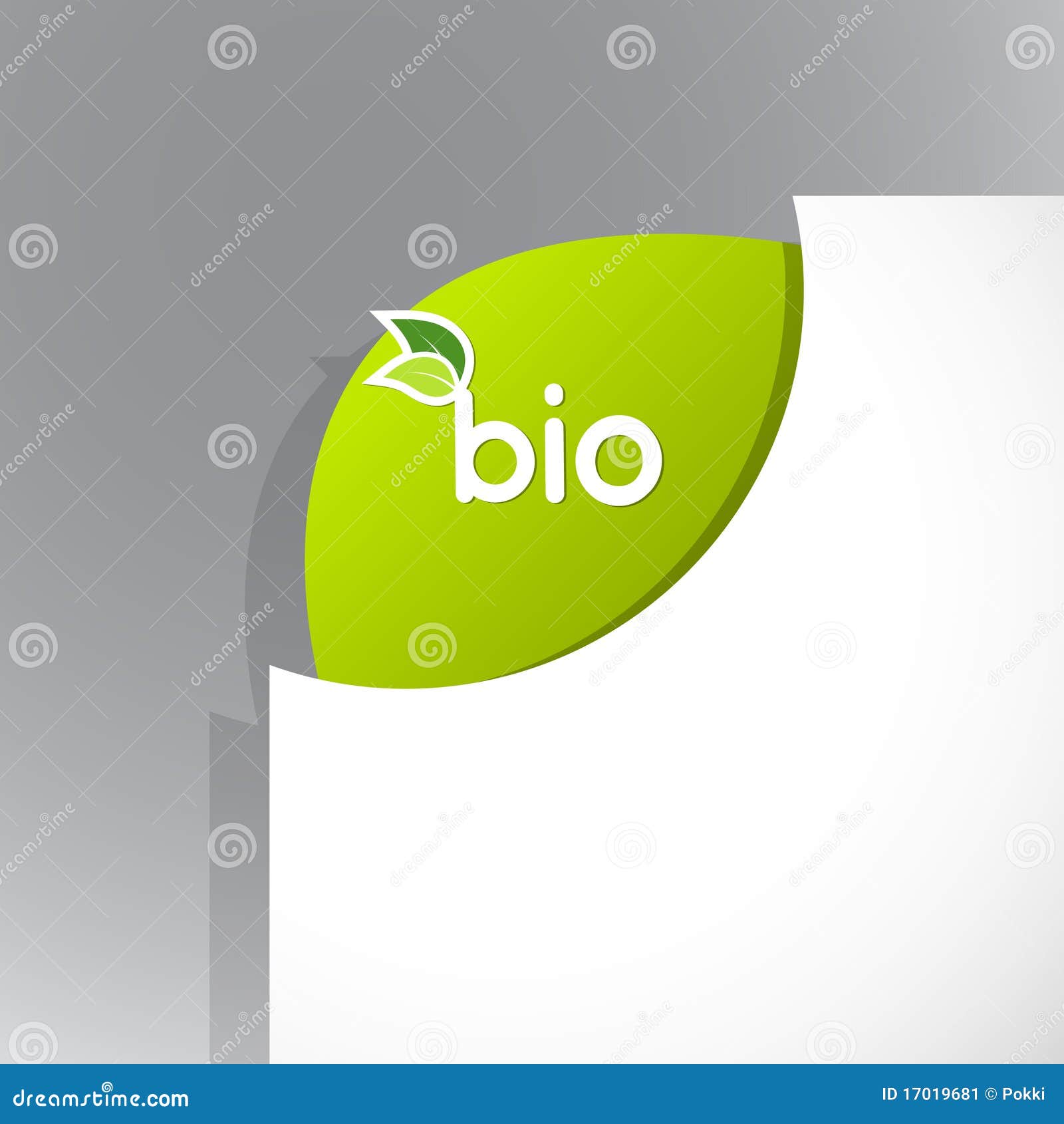 Corner on Paper with Bio Sign. Stock Vector - Illustration of corner ...