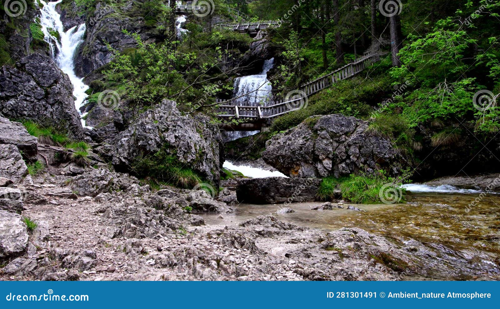 A Corner of Paradise, a Fairytale Alpine Waterfall Stock Video - Video ...