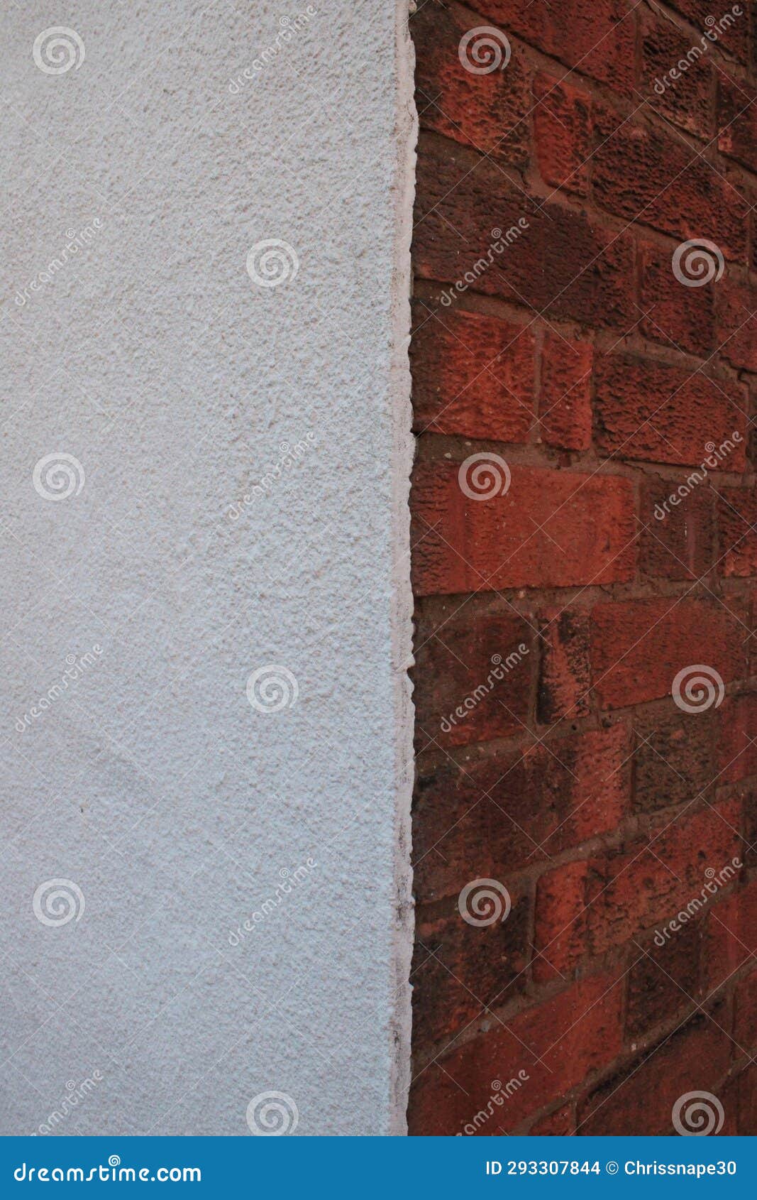 Corner Perspective of House Left Wall Side White Render Right Side ...