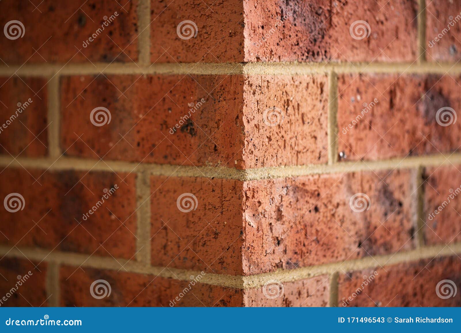 Corner of Red Brick Building Stock Image - Image of construction ...
