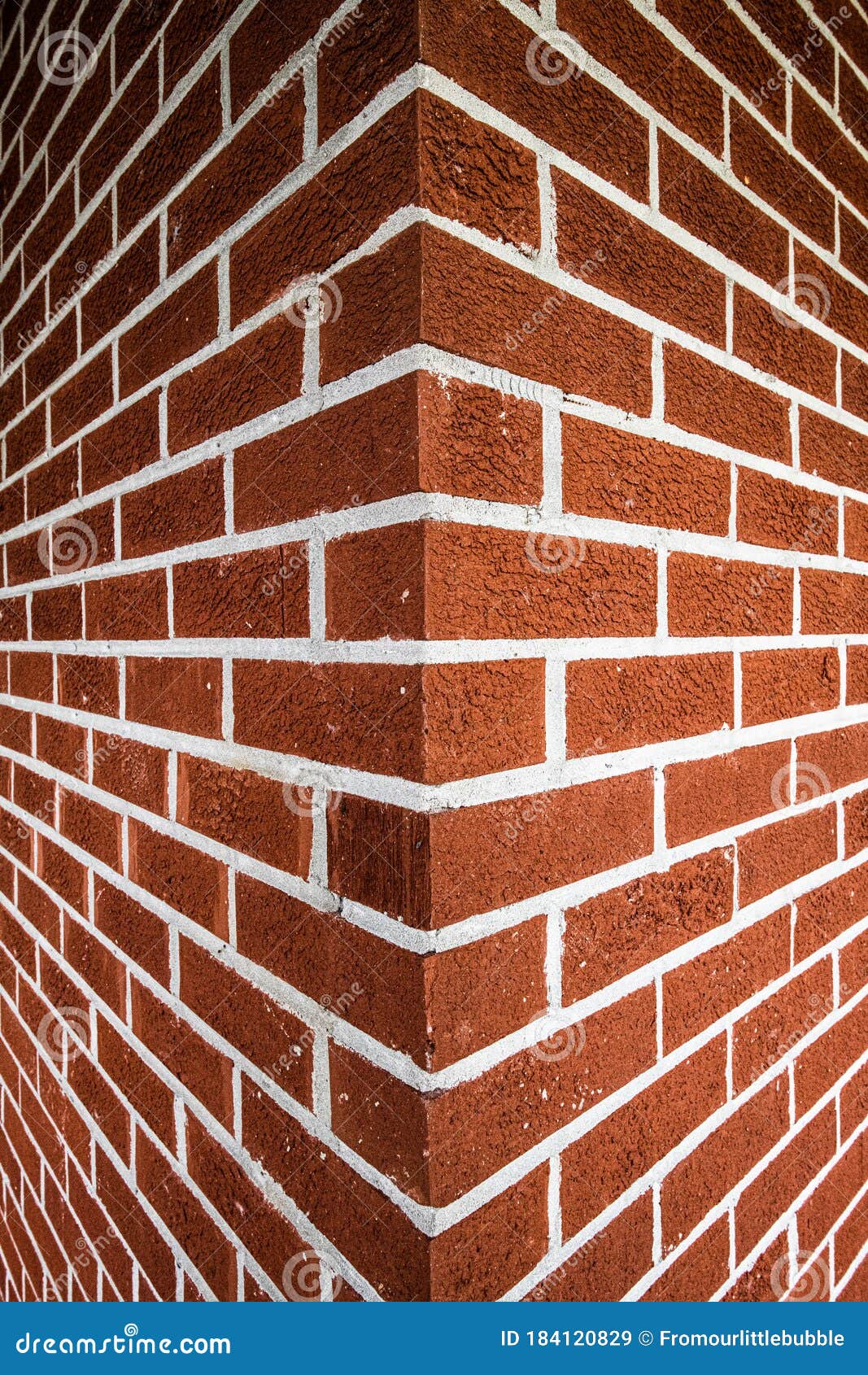 Corner of a Red Brick Building Stock Image - Image of lines ...