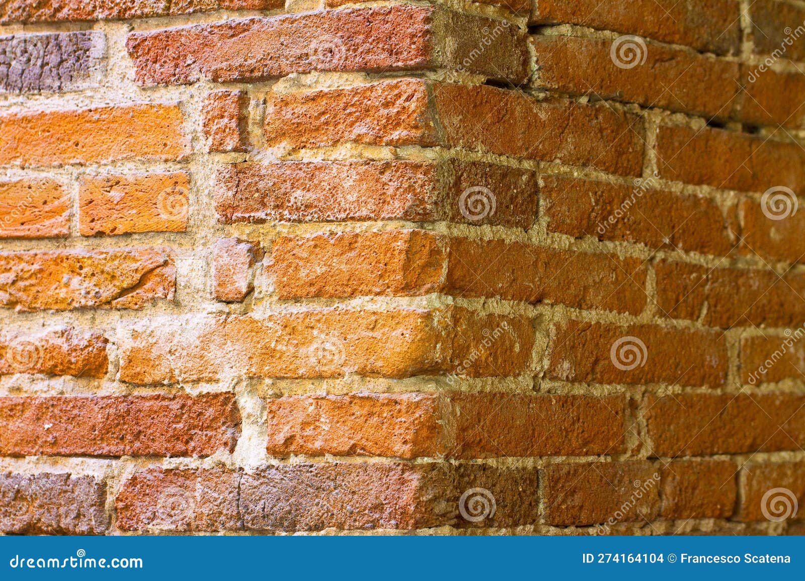 Corner of a Red Brick Wall of an Old Building Stock Photo - Image of ...