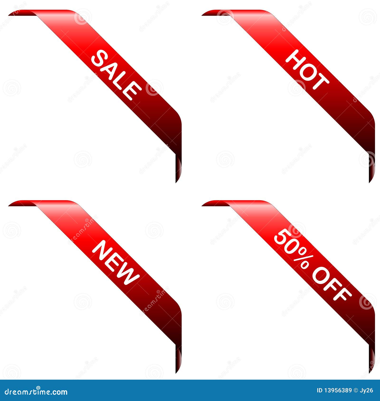 Corner ribbon collection stock vector. Illustration of corner - 13956389