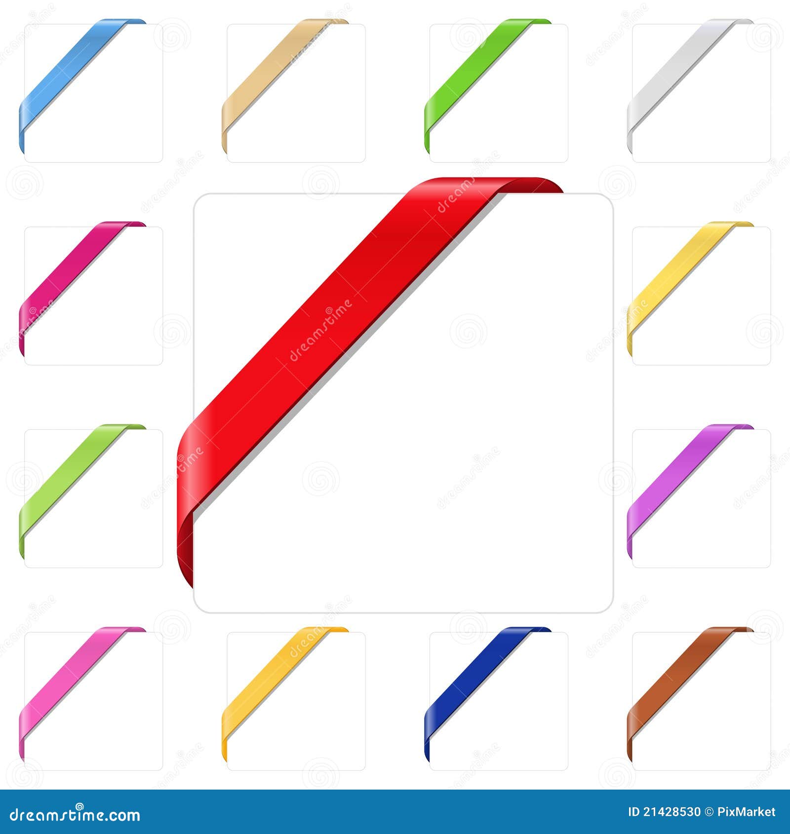 Corner Ribbons stock vector. Illustration of product - 21428530