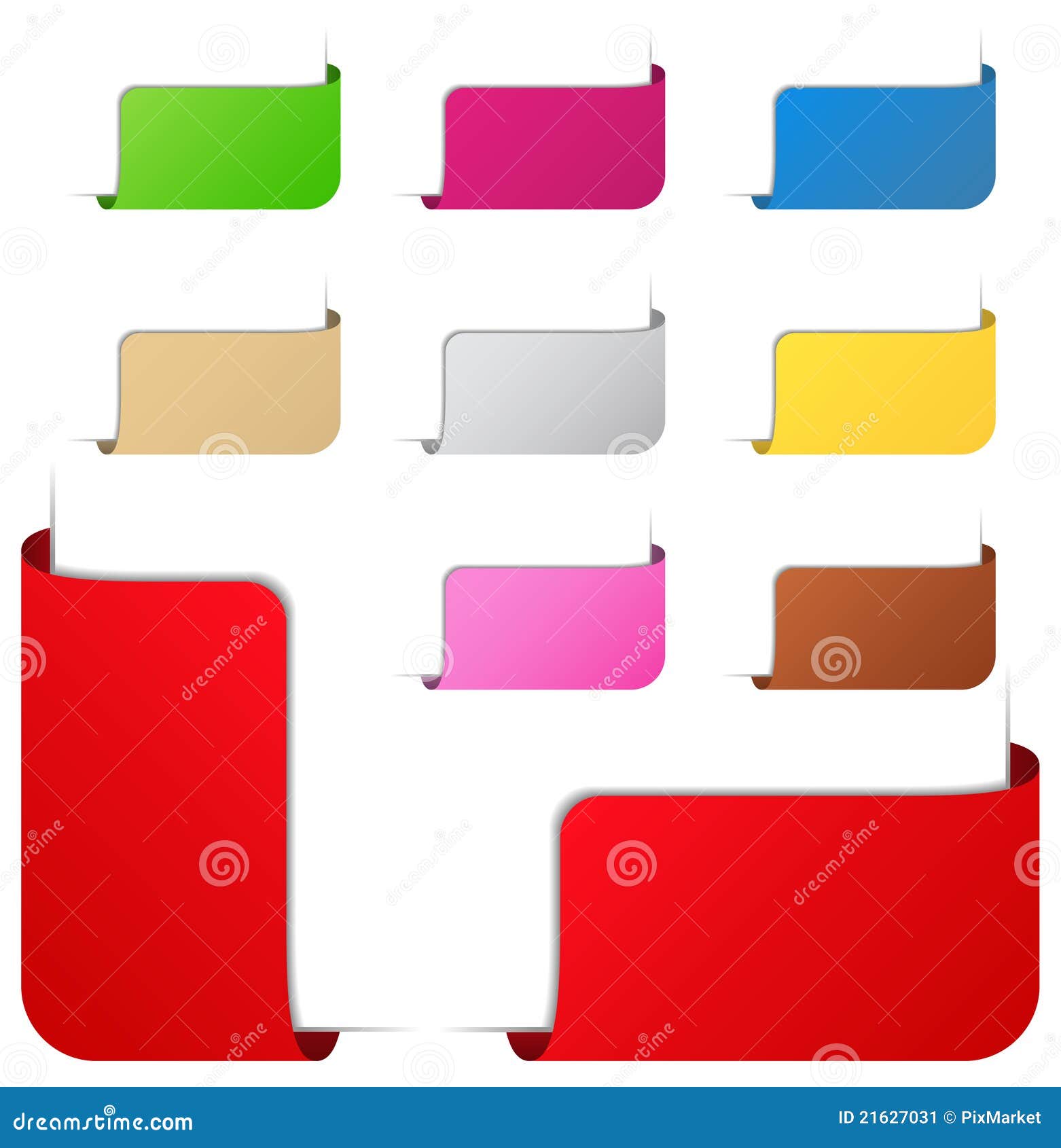 Corner ribbons stock vector. Illustration of mark, message - 21627031