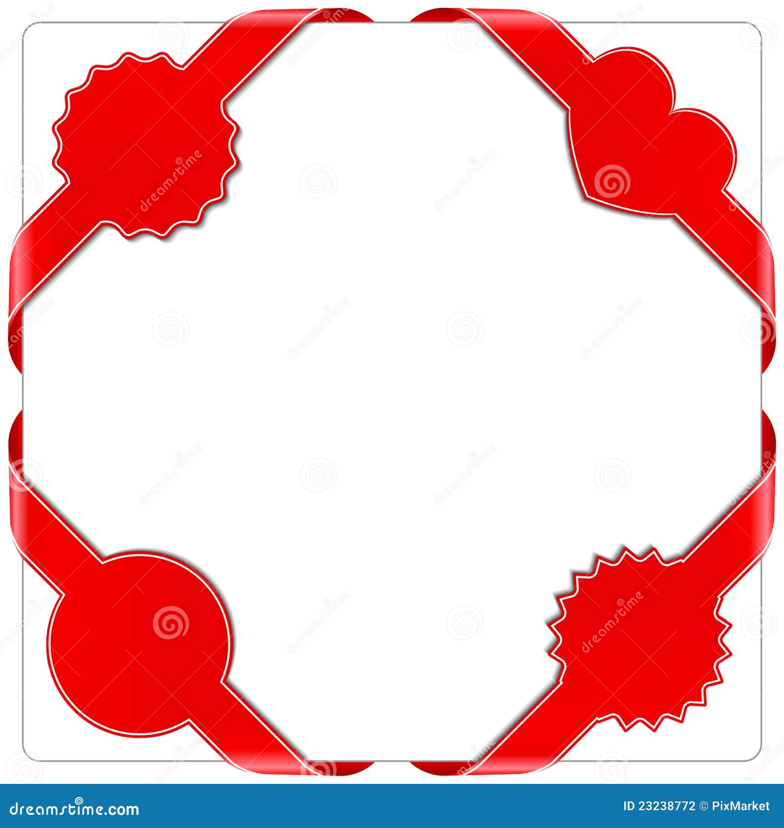 Corner Ribbons stock vector. Illustration of design, february - 23238772