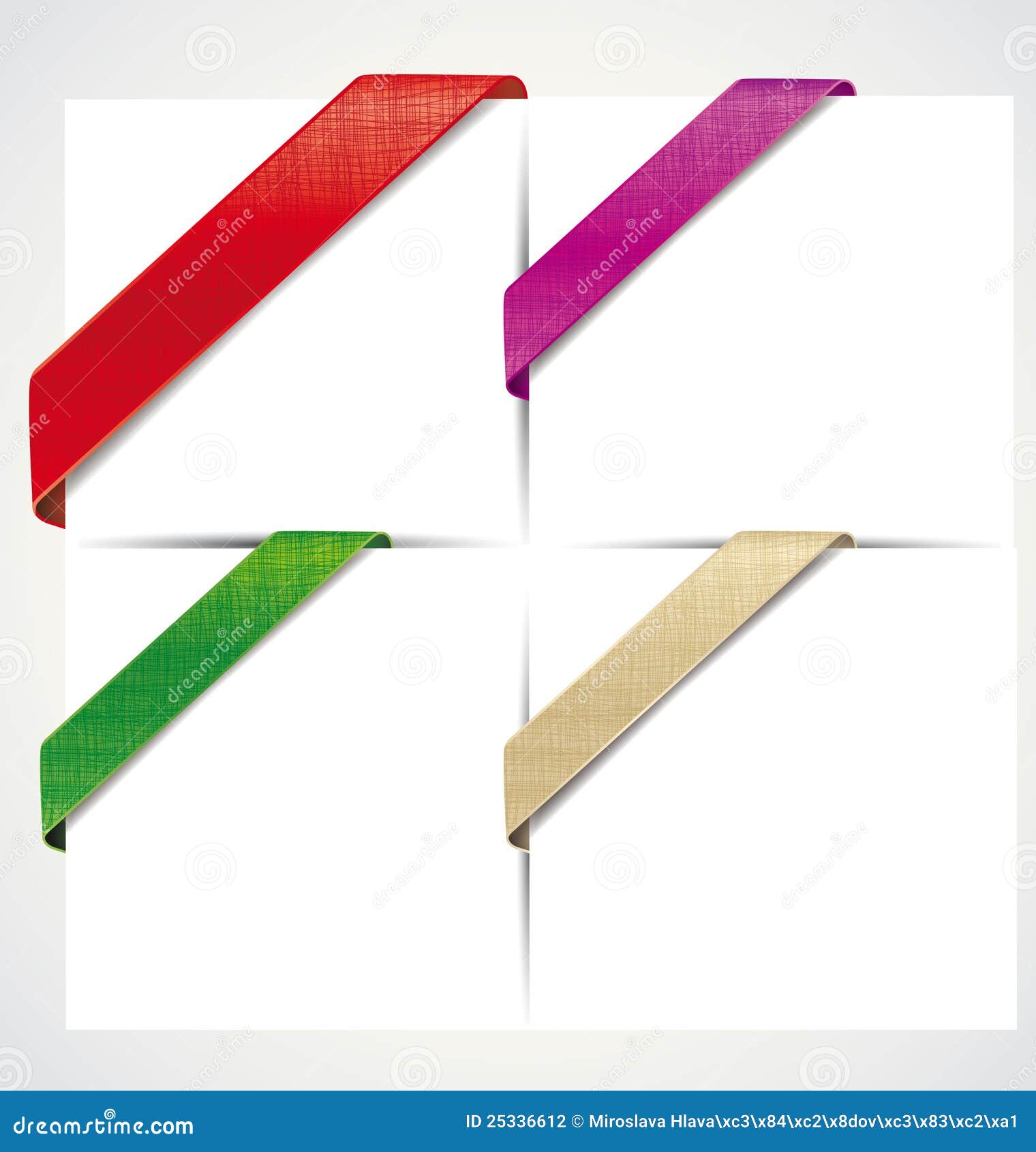 The corner ribbons stock vector. Illustration of decorative - 25336612