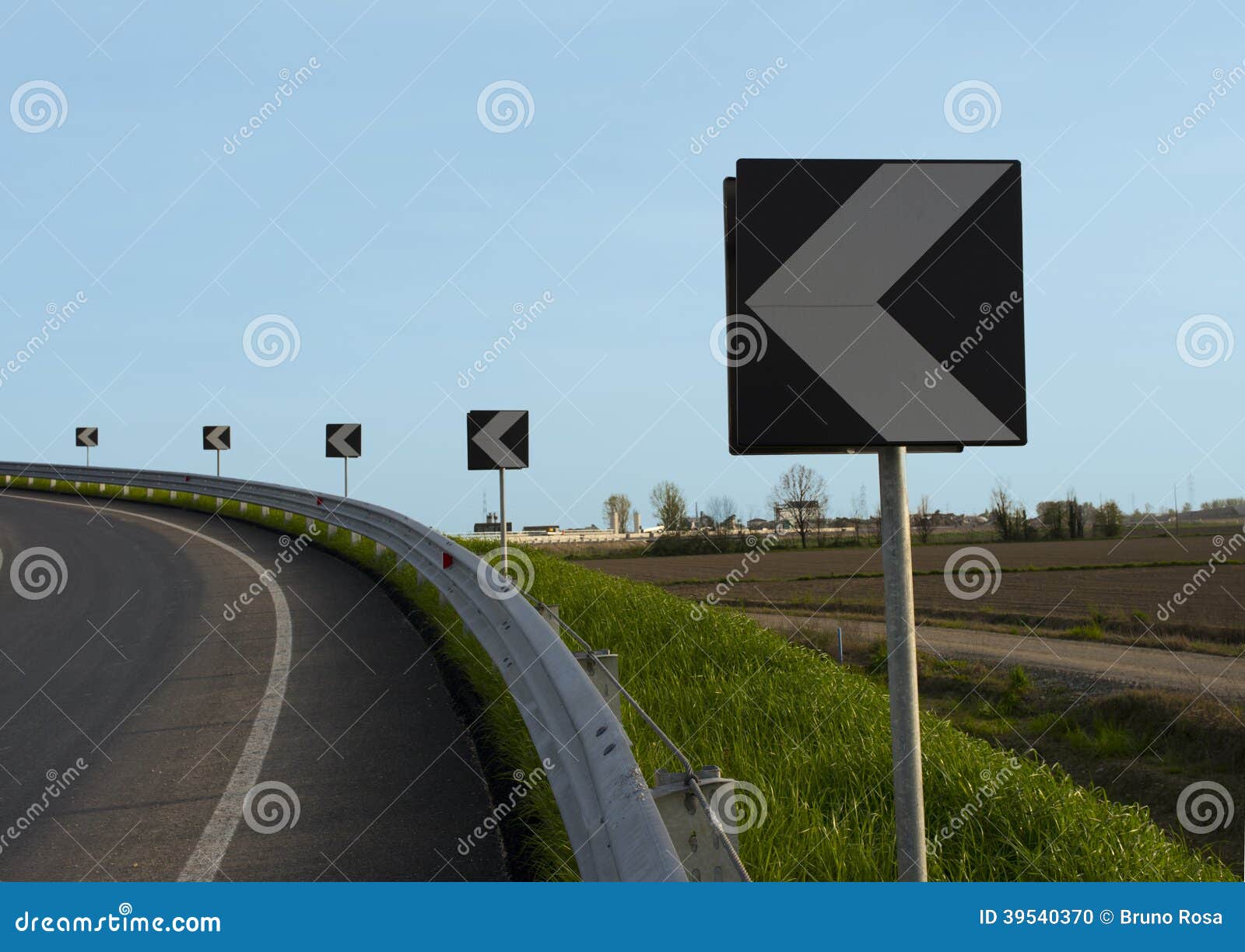 Corner road stock photo. Image of onwards, spring, green - 39540370