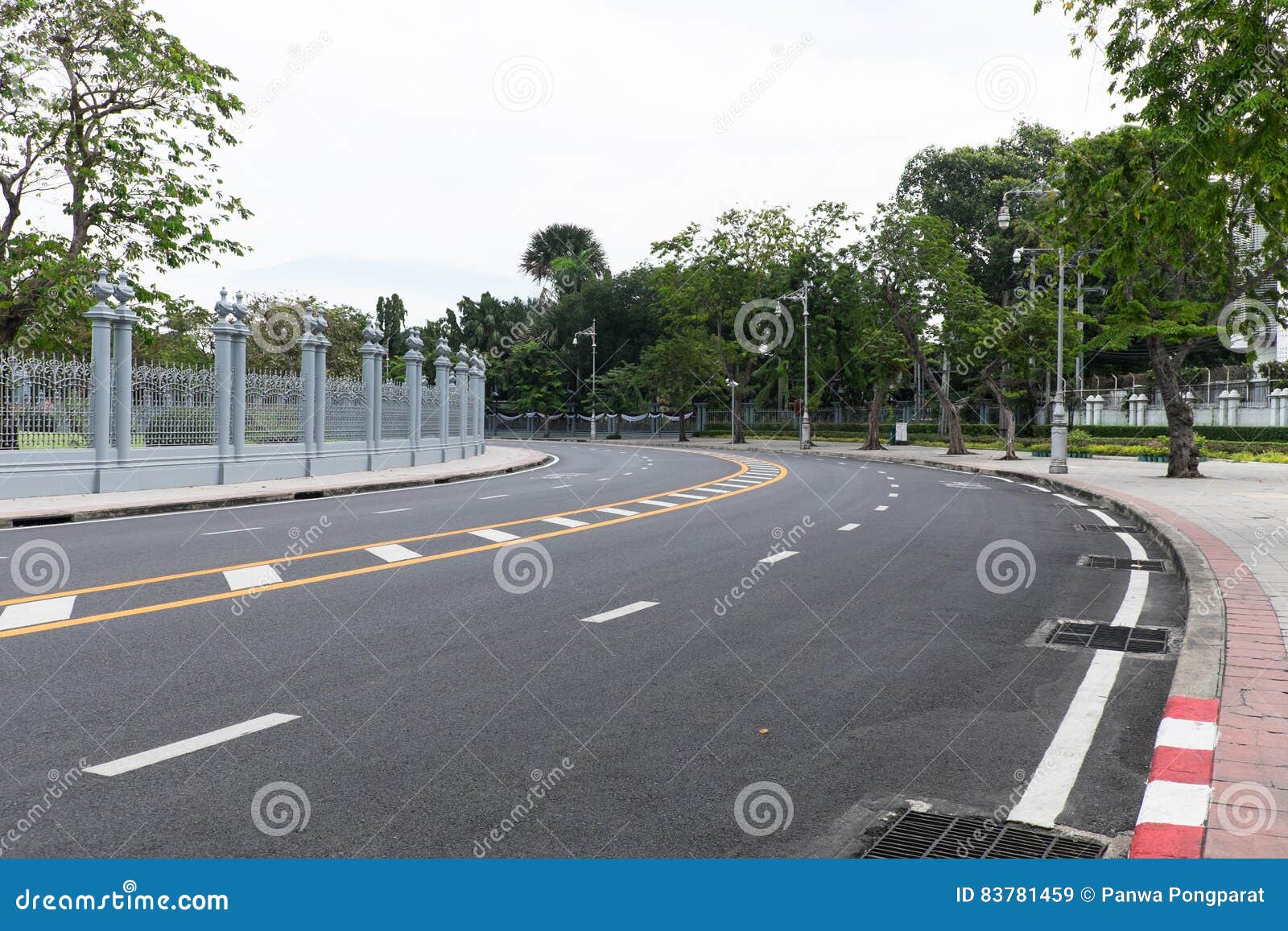 Corner Road in Country Side Stock Image - Image of panorama, landscape ...