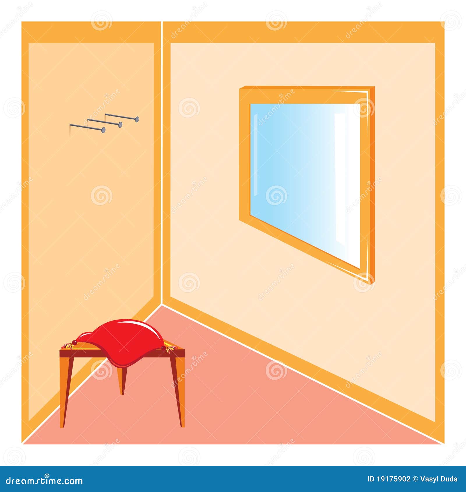Corner of the room stock vector. Illustration of room - 19175902
