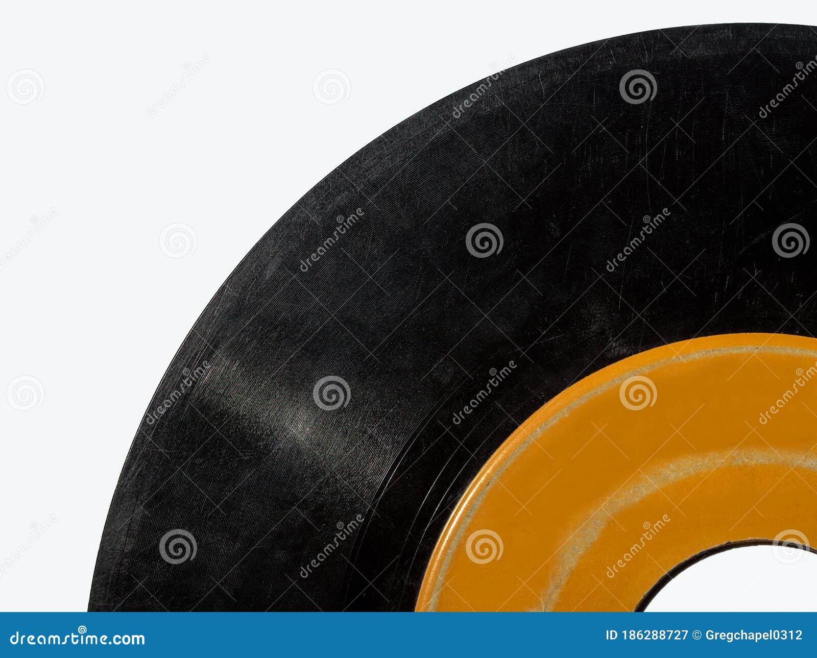 45 Rpm Vinyl Record on a White Background with Copy Space Stock Image ...