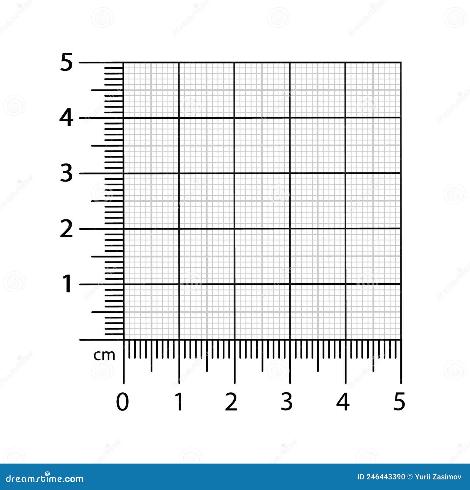 Corner Ruler from on the Graph Grid Paper. Corner Ruler Vector. Size ...