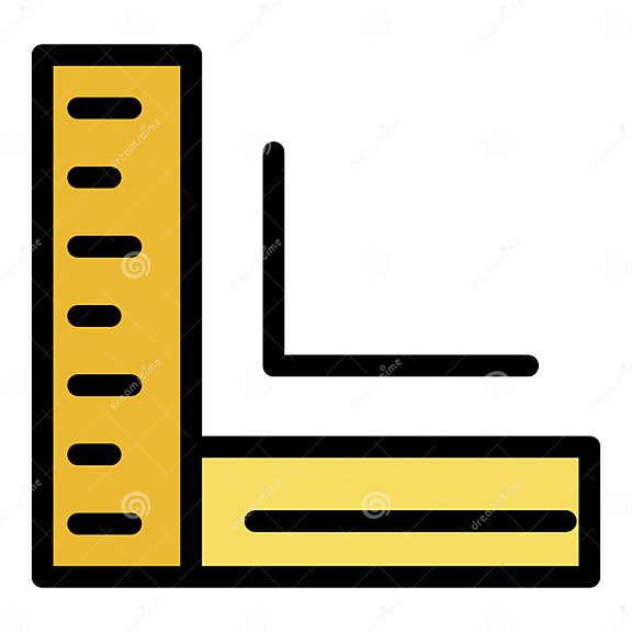 Corner Ruler Icon Color Outline Vector Stock Vector - Illustration of ...