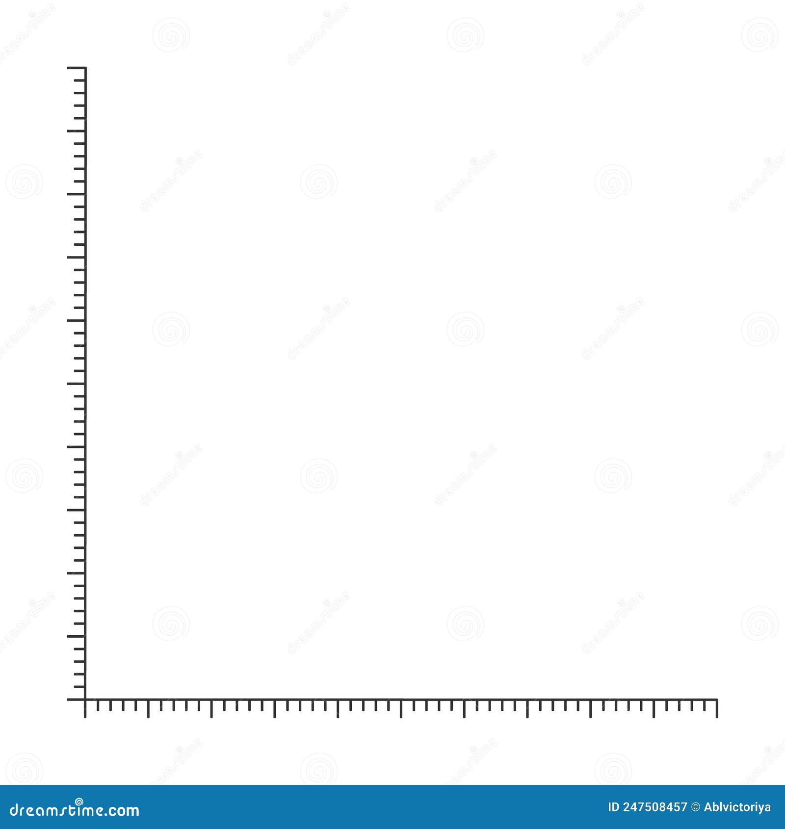 Corner Ruler Template. Measuring Tool of Length and Width with Vertical ...