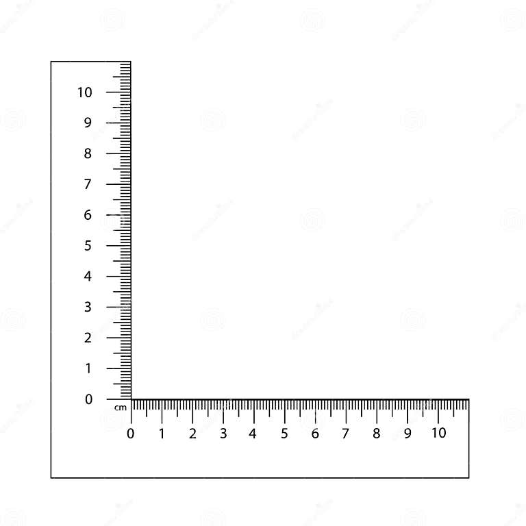 Corner Ruler Vector. Size Indicators Set Isolated on Background. Unit ...