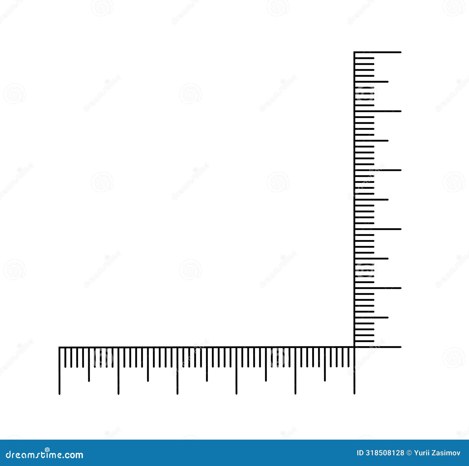 Corner Ruler Vector. Size Indicators Set Isolated on Background. Unit ...