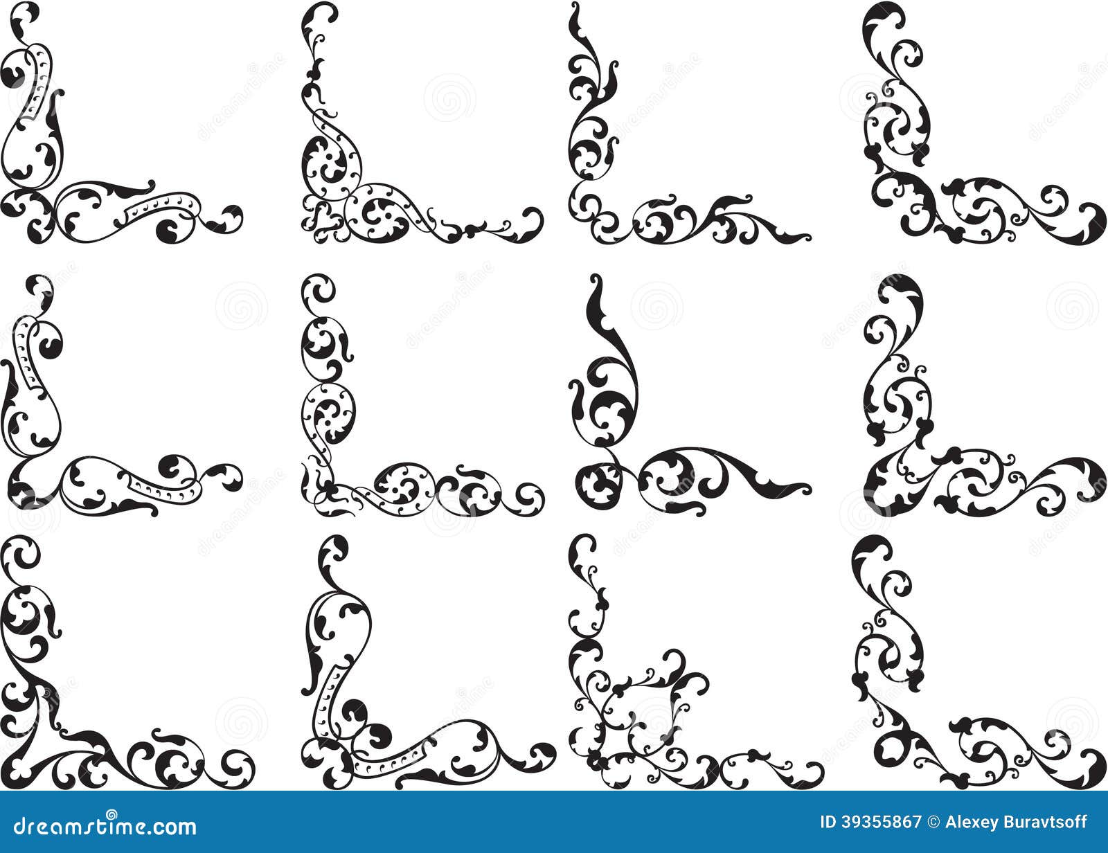 Corner set NEW stock vector. Illustration of classic - 39355867