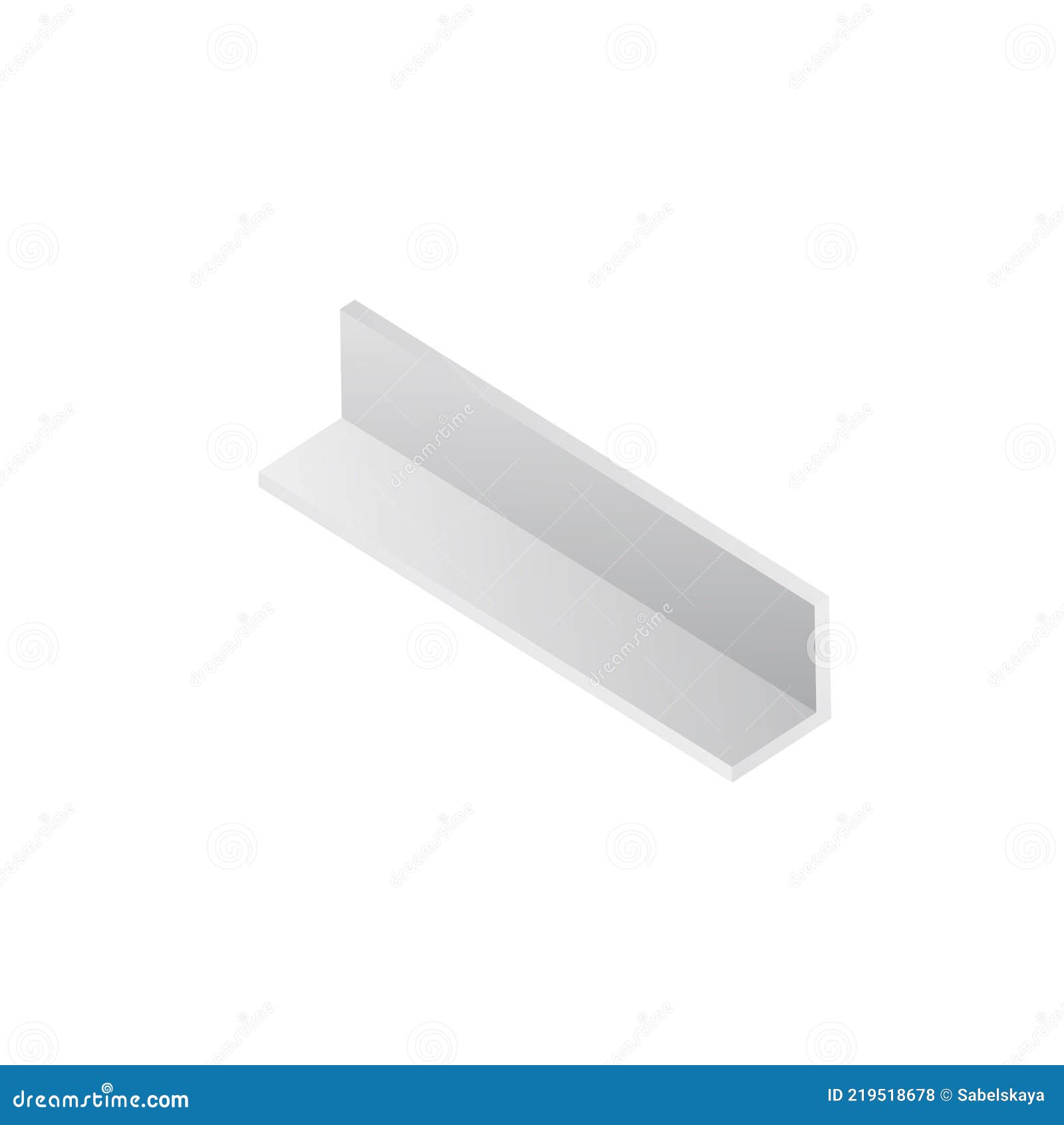 Corner Shape Construction Beam or Balk, Realistic Vector Illustration ...