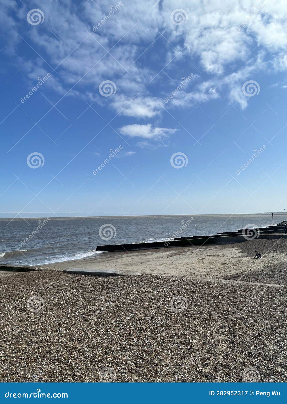 A Corner in the Shore and the Beach Stock Image - Image of horizon ...