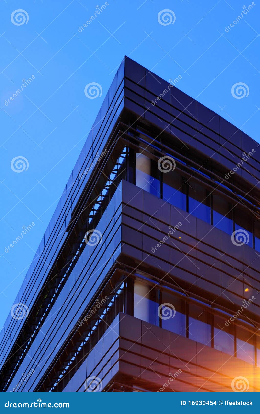 Corner Side a Modern Building Stock Photo - Image of blue, downtown ...
