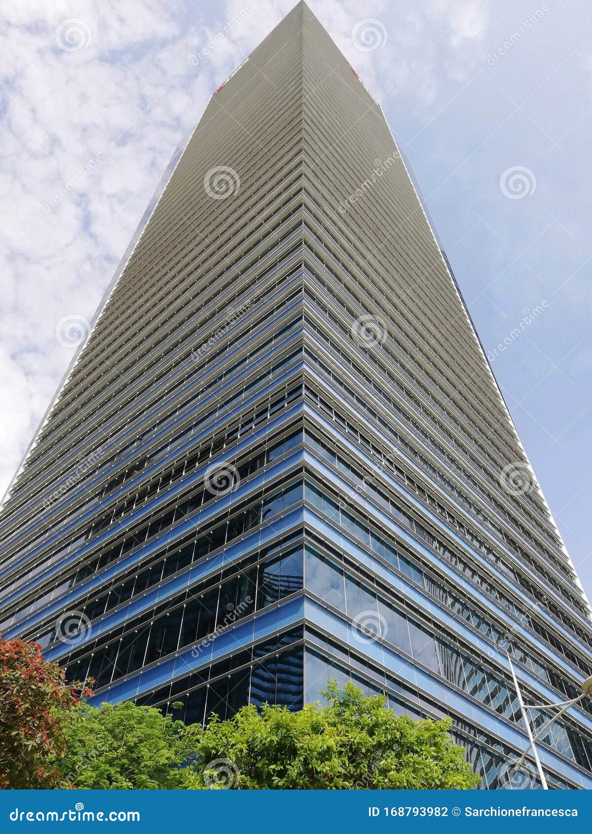 Corner of a Skyscraper from Below Stock Photo - Image of simmetry ...