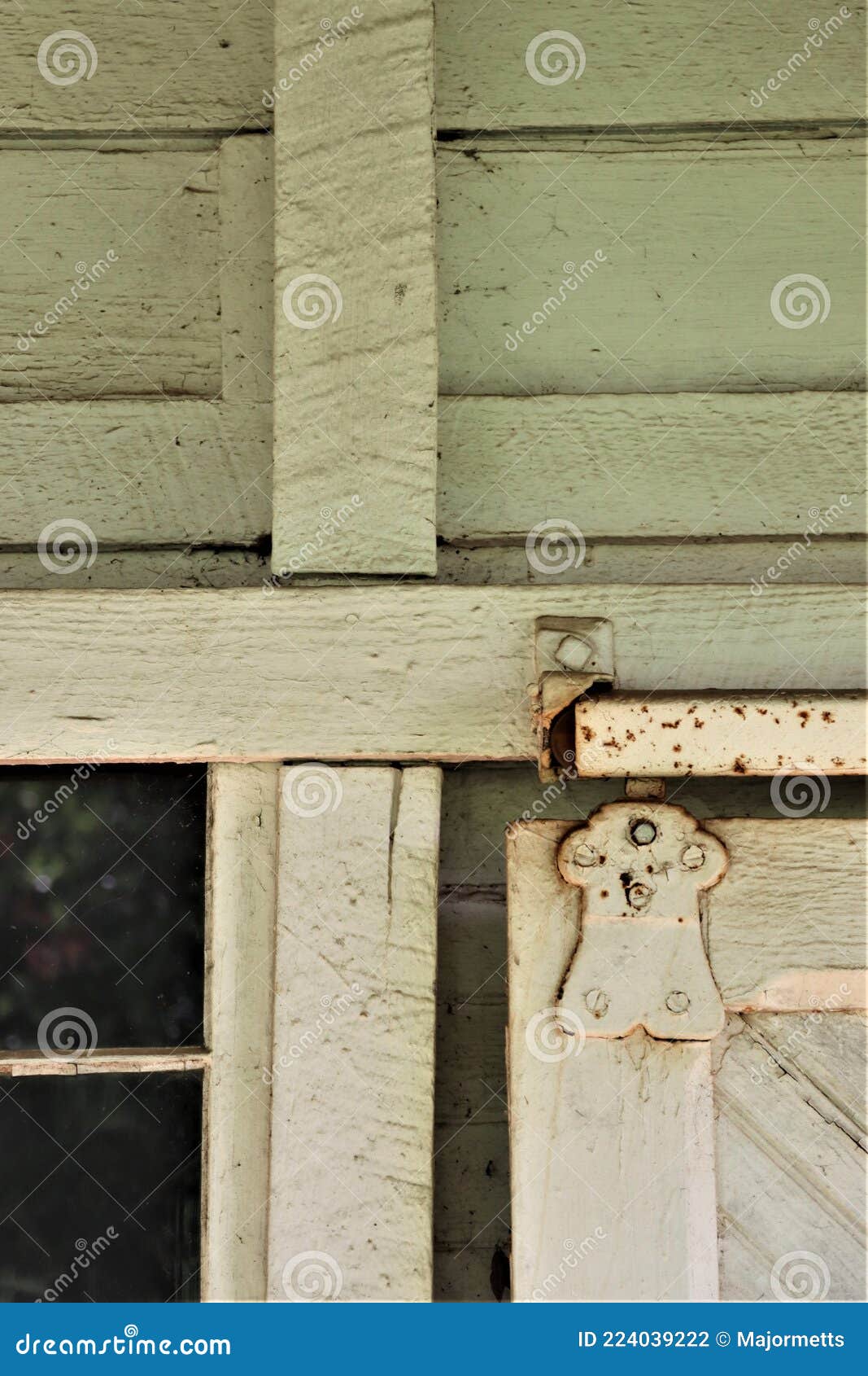 Corner of Sliding Stable Door Hardware and Window Stock Photo - Image ...