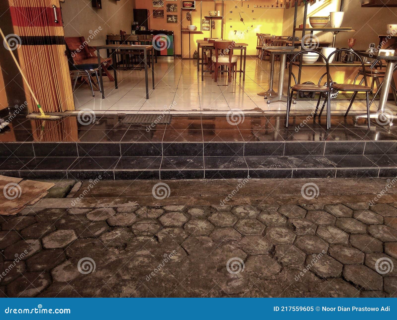 A corner of a small cafe stock image. Image of corner - 217559605