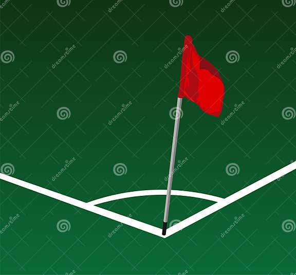 Corner Soccer field stock vector. Illustration of line - 12587290