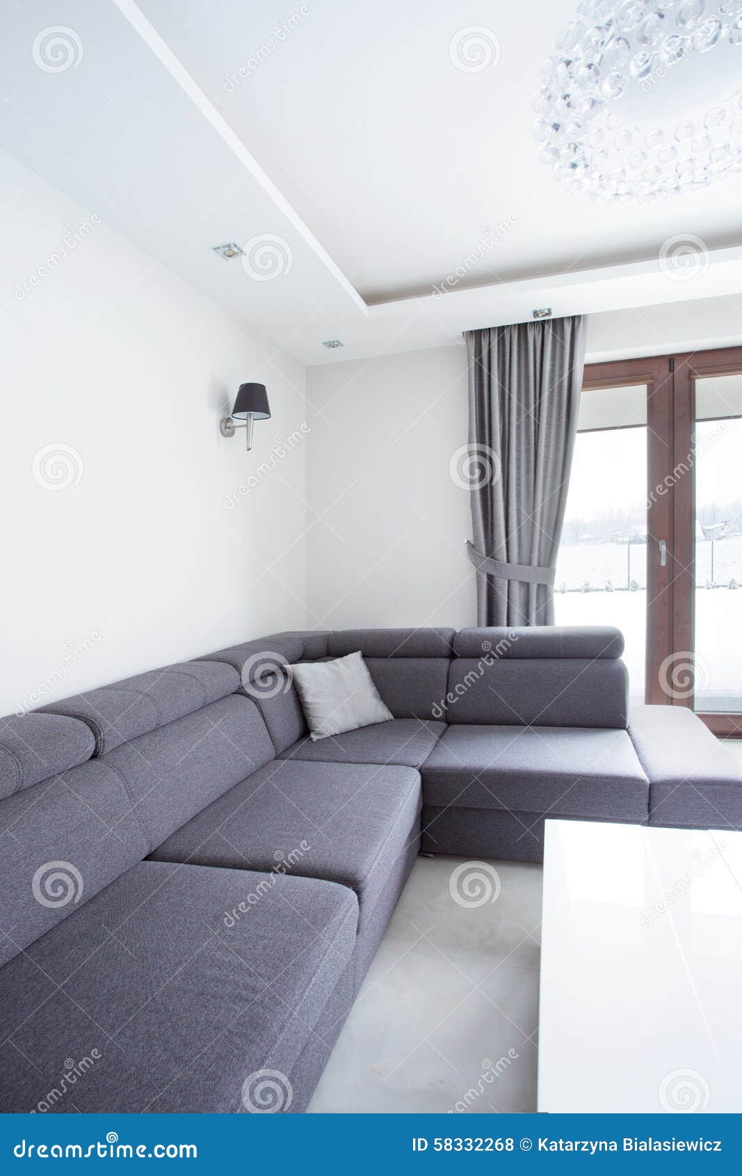 Corner Sofa in Drawing Room Stock Photo - Image of cushion, home: 58332268