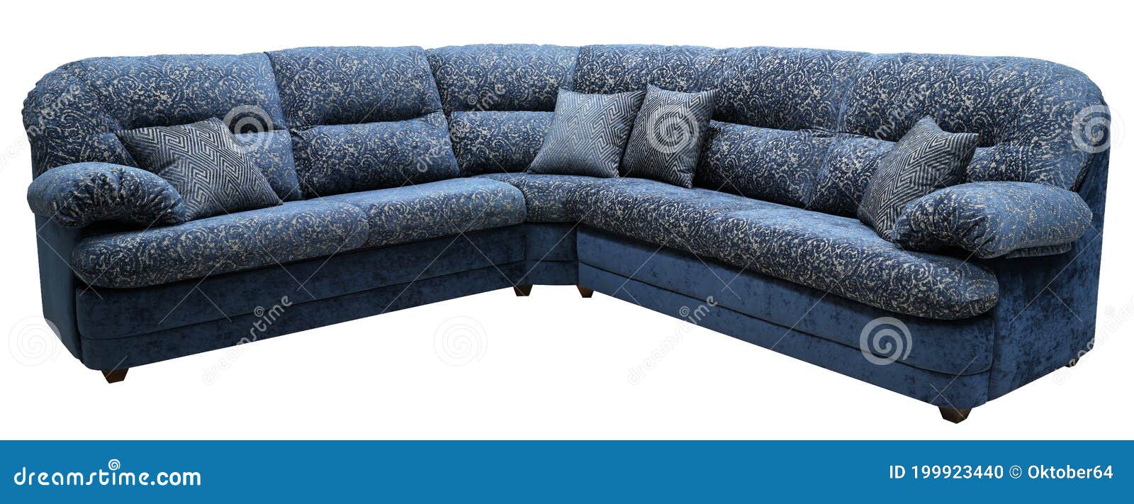 Corner Sofa Isolated on White Background. Including Clipping Path Stock ...
