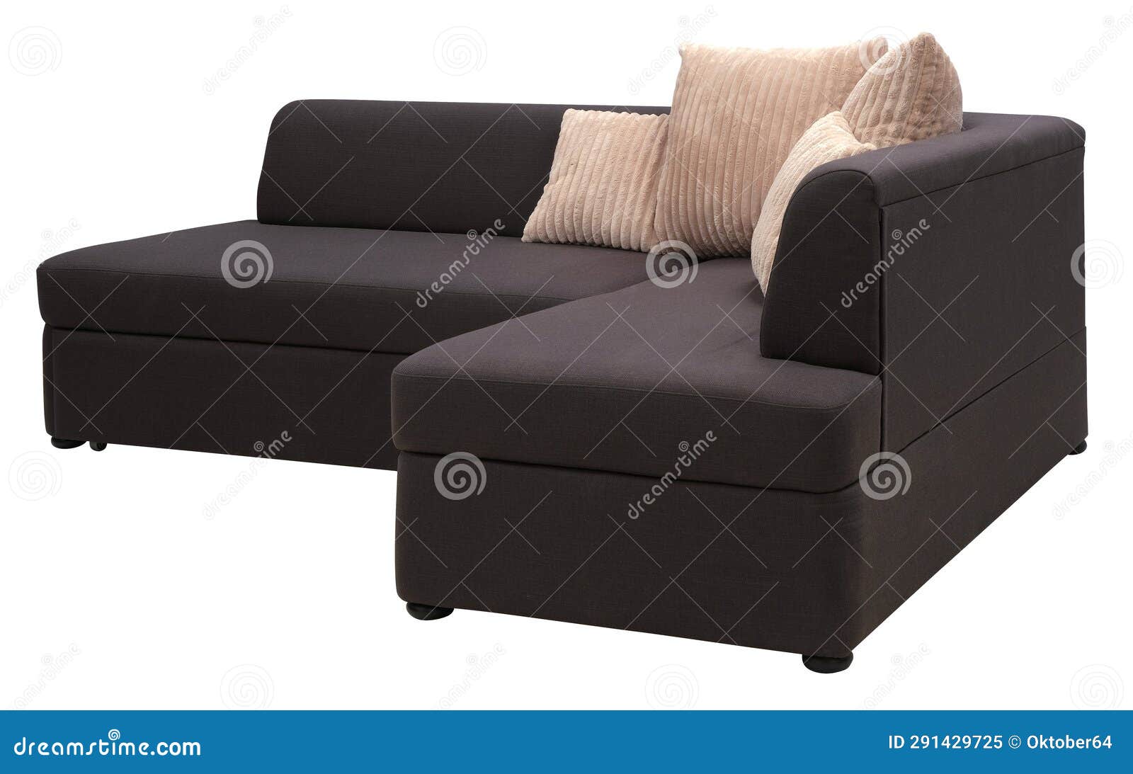Corner Sofa Isolated on White Background. Including Clipping Path Stock ...