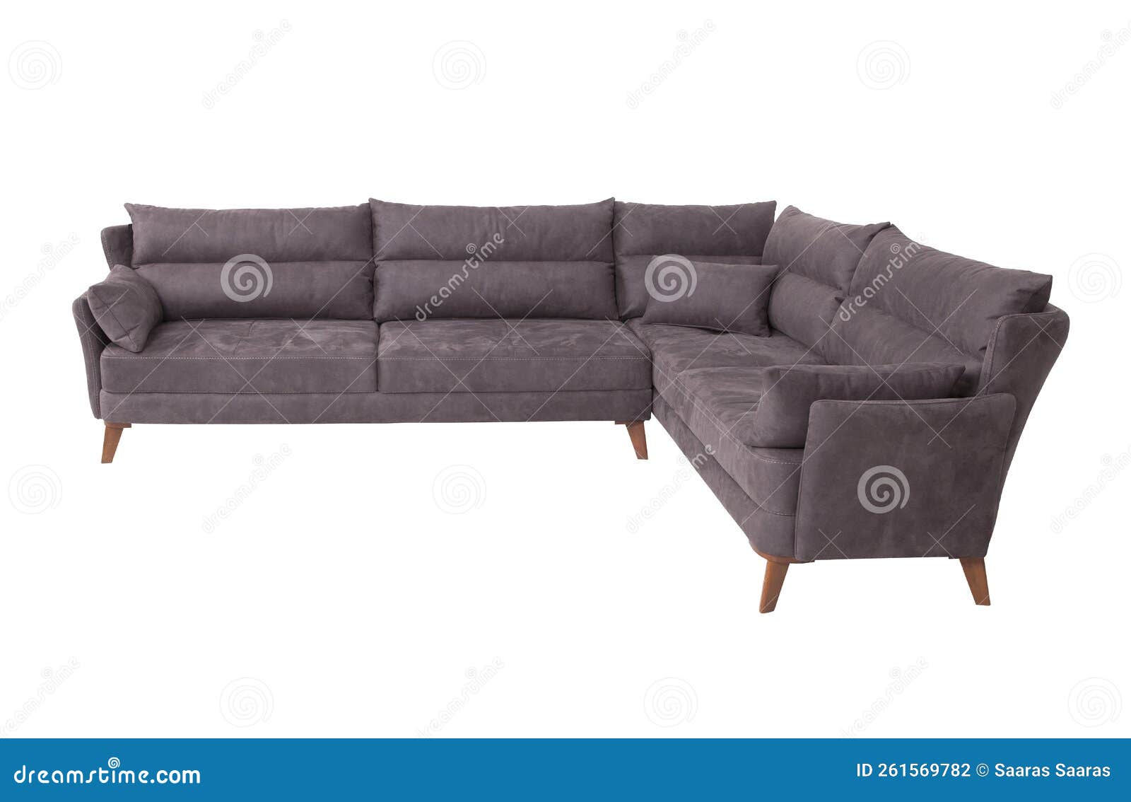 Corner Sofa on a White Background Stock Photo - Image of indoors ...