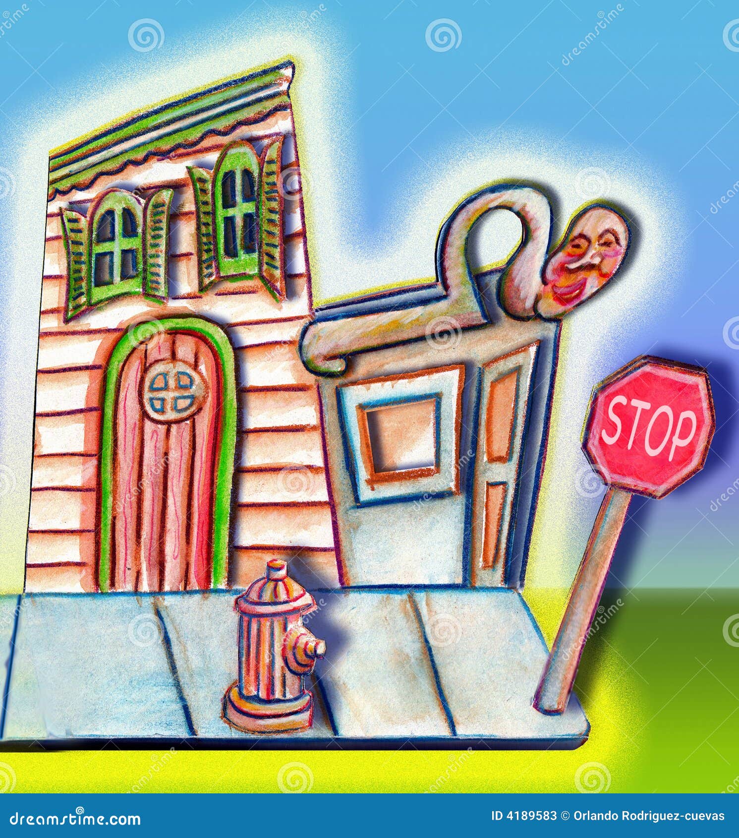 Corner STore stock illustration. Illustration of urban - 4189583