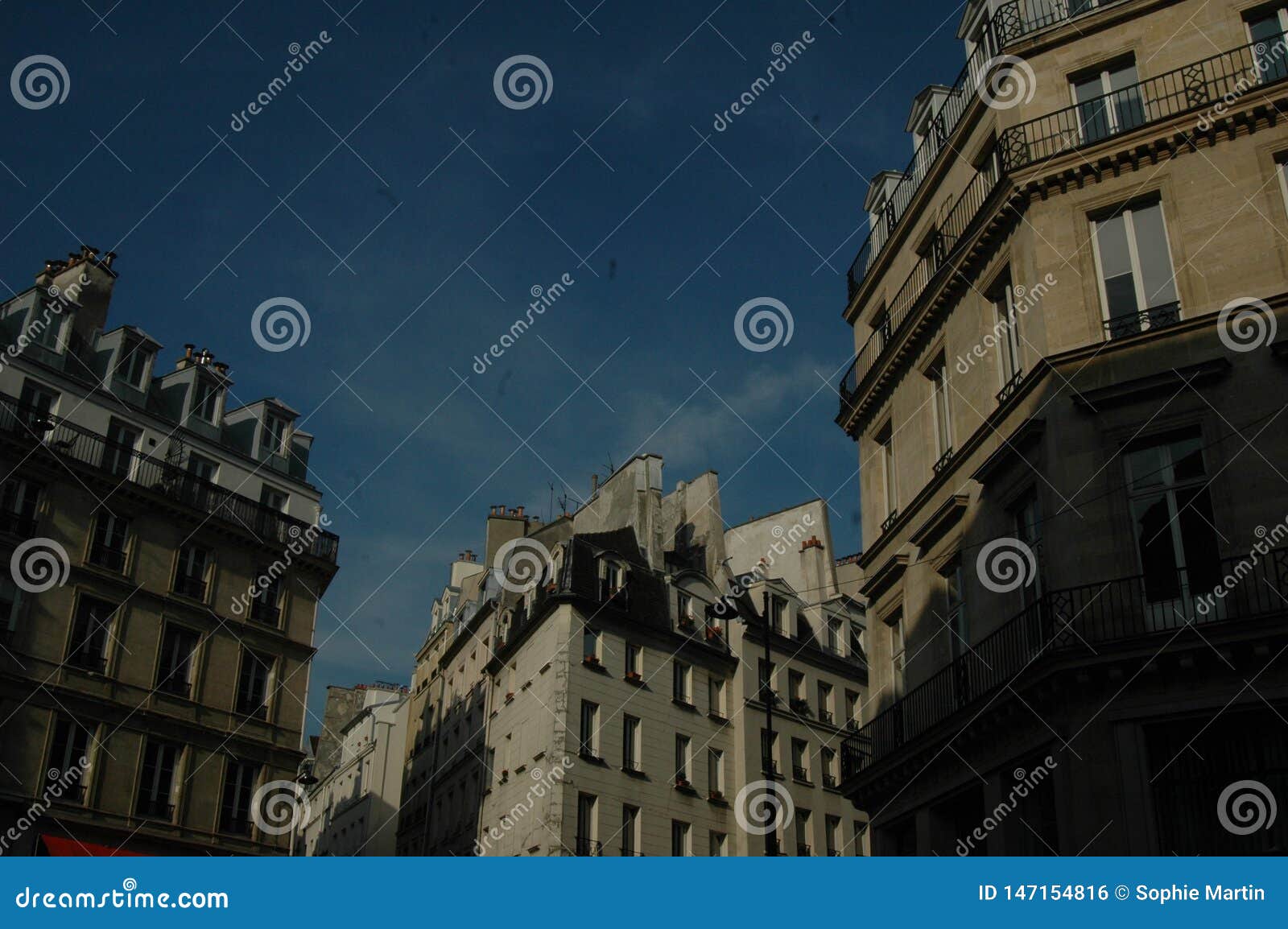 Corner street in Paris stock photo. Image of downtown - 147154816