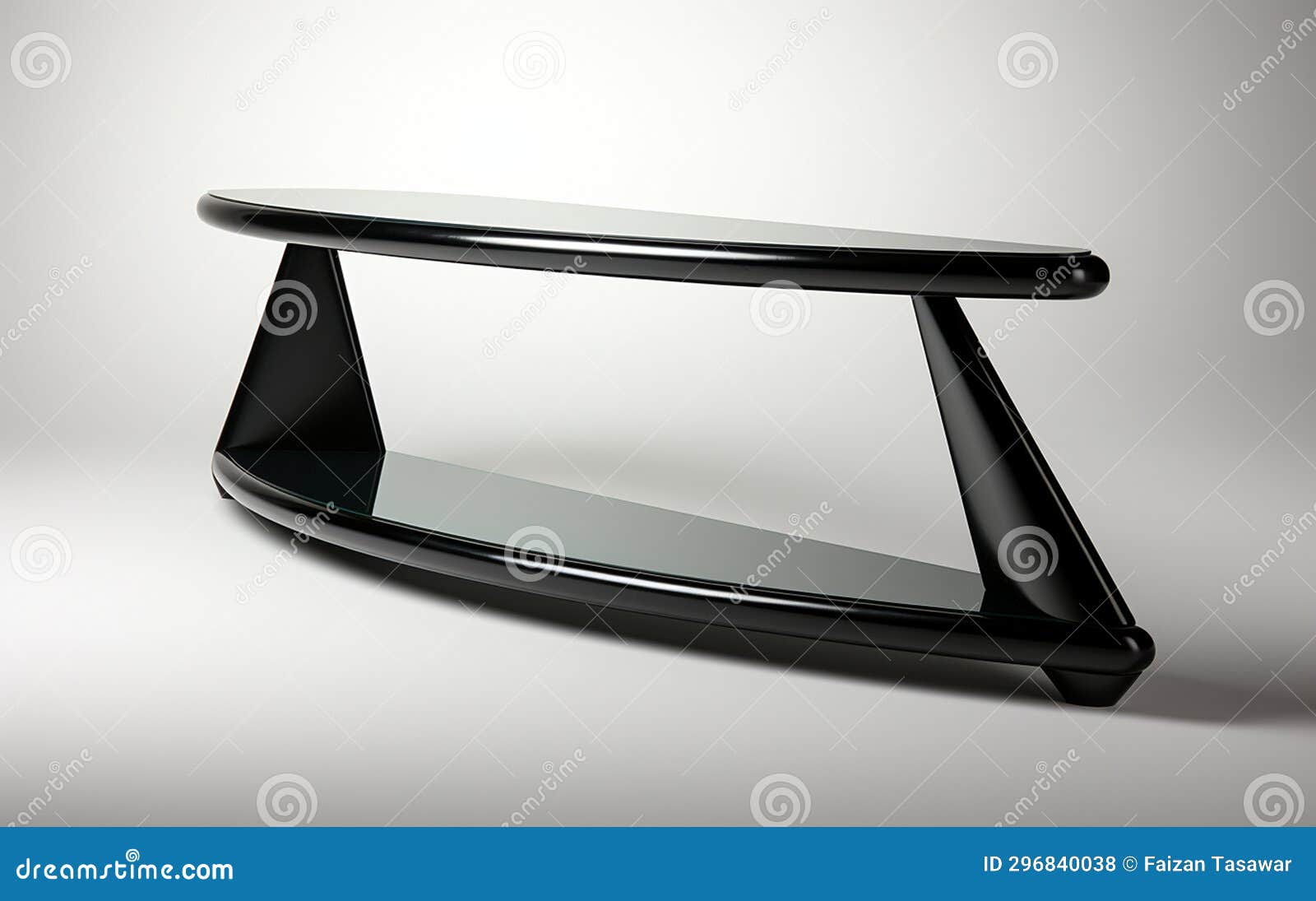 Corner Table in Black on a White Background -Generative Ai Stock ...