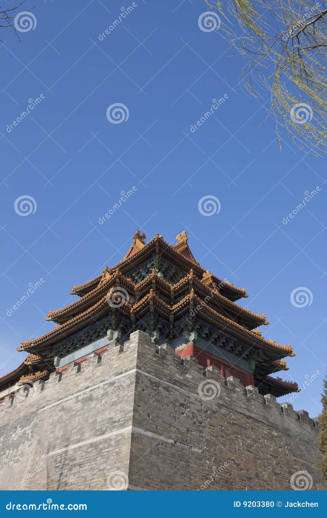 The Corner Tower of the Forbidden City Stock Photo - Image of ancient ...