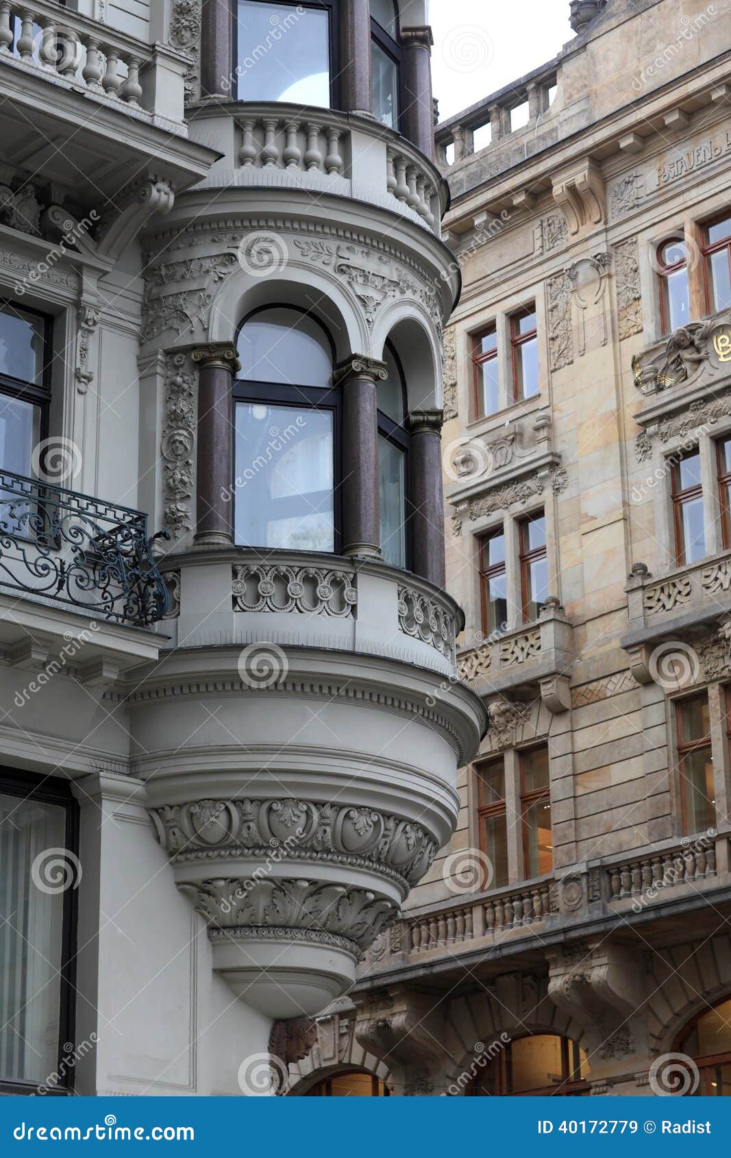 Corner tower house stock image. Image of history, glass - 40172779