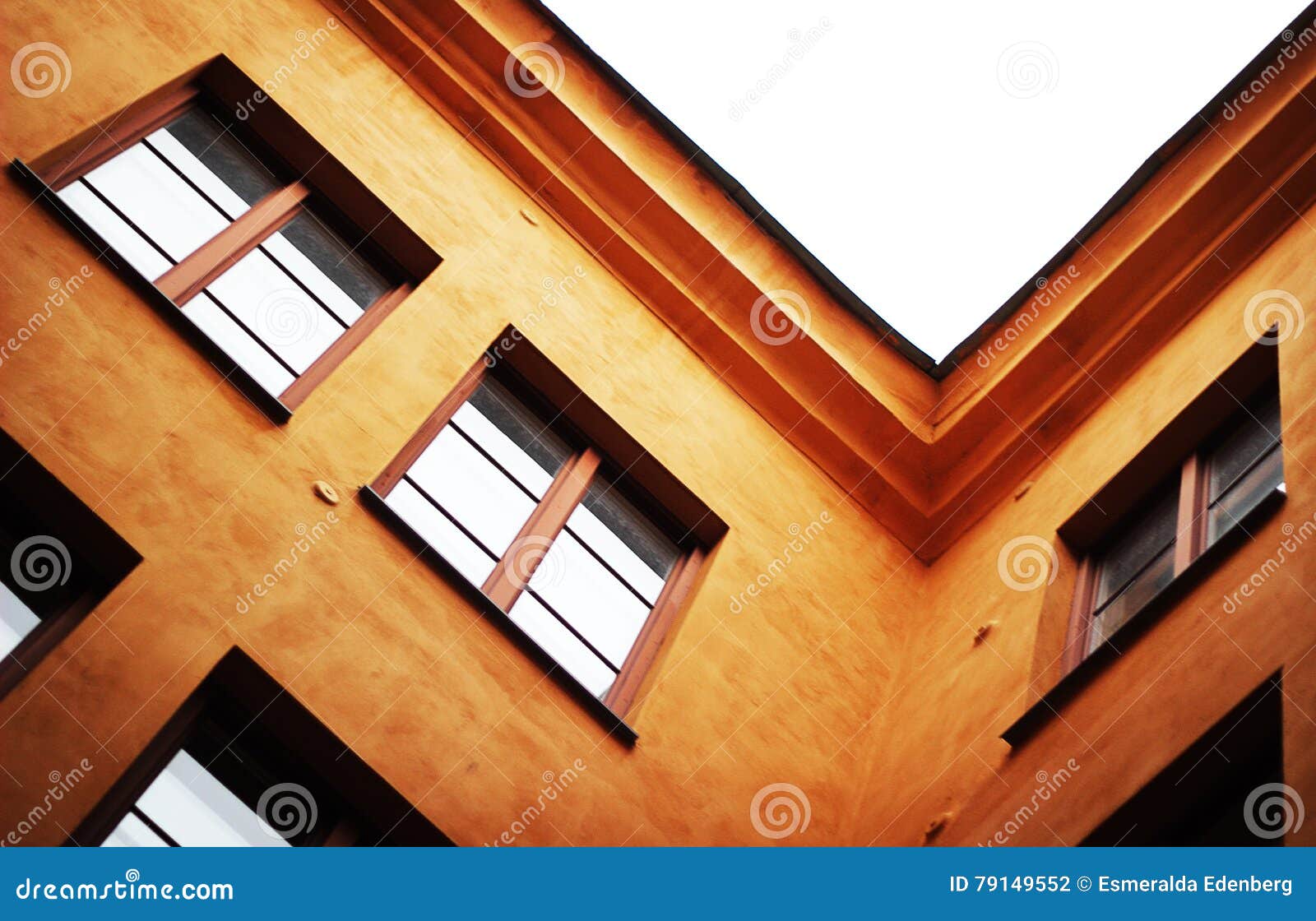 Corner of two walls stock photo. Image of orange, concrete - 79149552